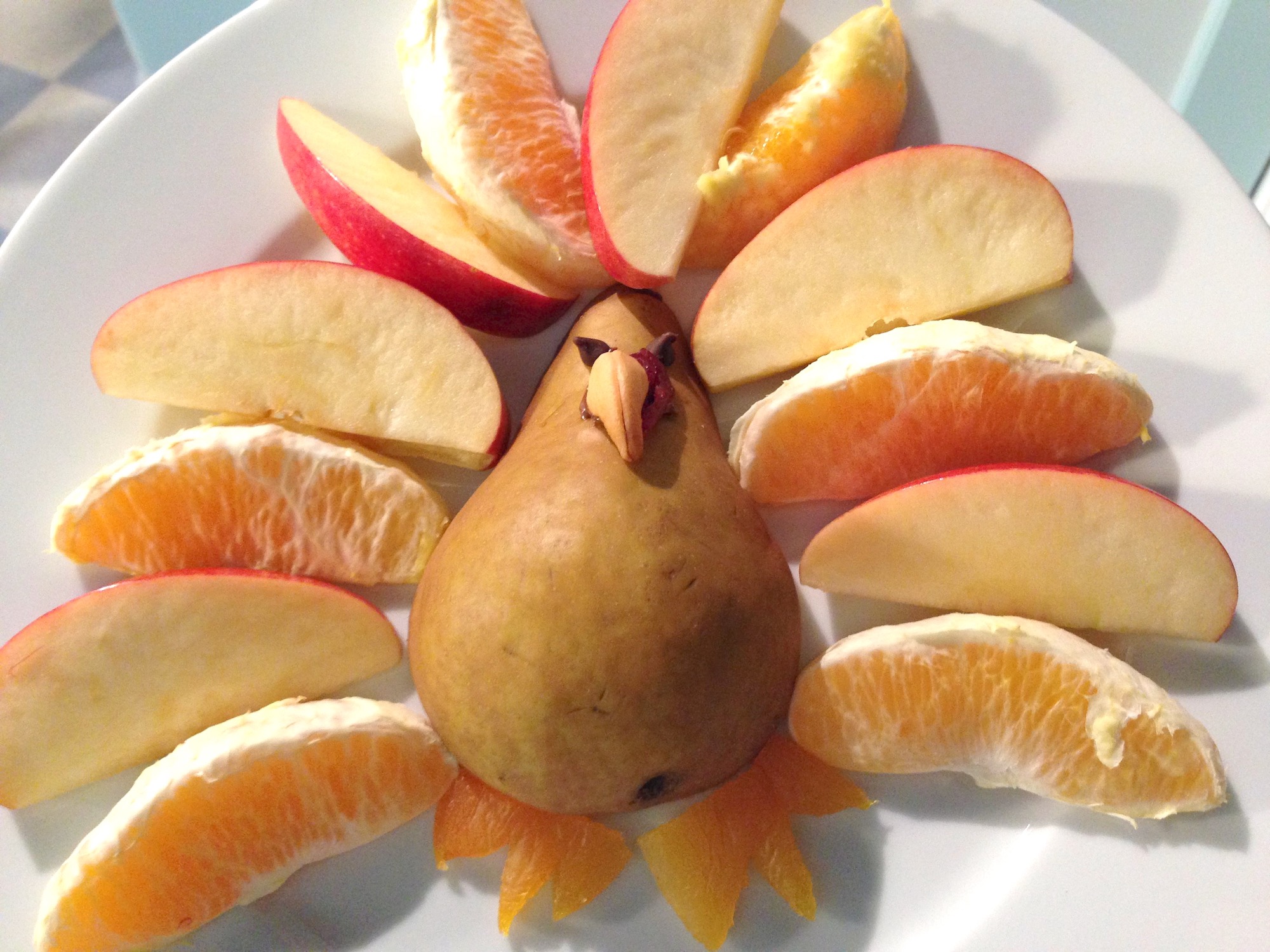 Turkey Pear Fruit Plate: A Fun and Healthy Thanksgiving Snack - Cooking ...