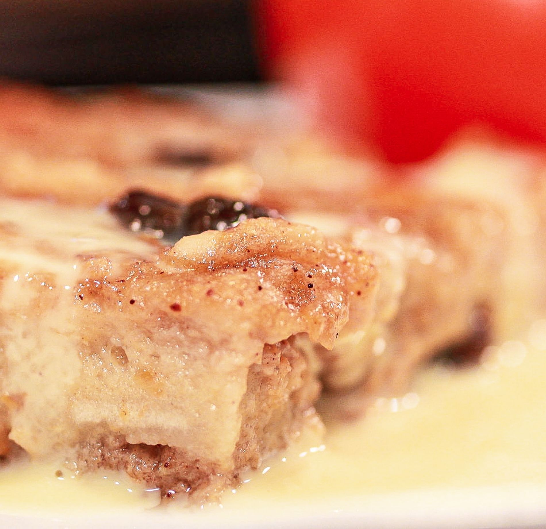 Persimmon Bread Pudding - Cooking Sessions