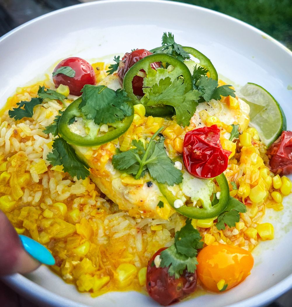 Easy and Healthy Mahi Mahi with Corn and Coconut Sauce - Cooking Sessions