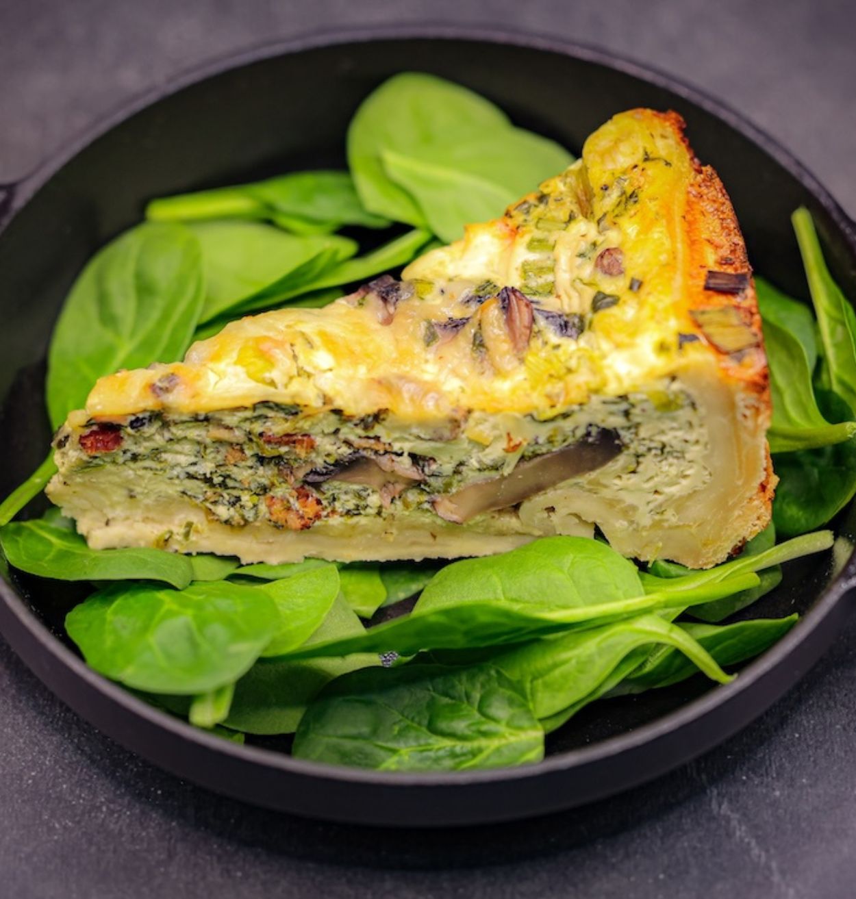 Indulge in the Ultimate Deep Dish Quiche with Spinach and Bacon ...
